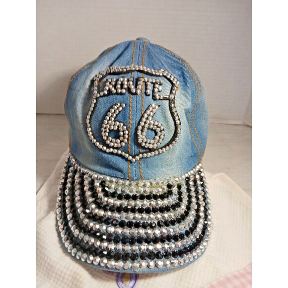 Route 66 | Accessories | Route 66 Bling Studded Ball Cap Adjustable ...